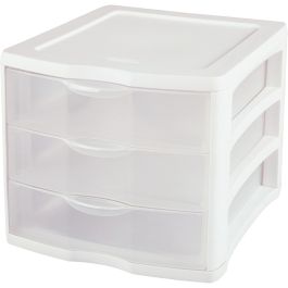 Sterilite 3 Drawer Organizer White 1791
